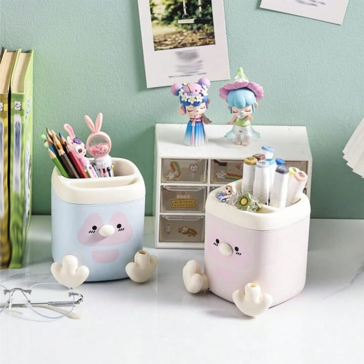 Portalapices patitas azul/rosa – ABC